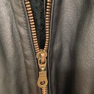 Wilda | Jackets & Coats | Wilda Leather Jacket Large Black Belted Parka ...